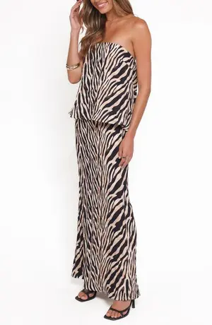 PETAL & PUP Agnes Strapless Top And Maxi Skirt Set
