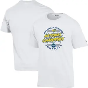 Champion South Dakota State Jackrabbits 2023 Fcs Football National S Locker Room T-shirt - White