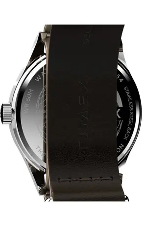Timex® Timex Weekender New England Leather Strap Watch