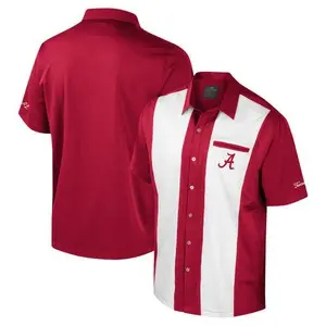 COLOSSEUM Alabama Tide Strike Bowling Button-up Shirt - Crimson
