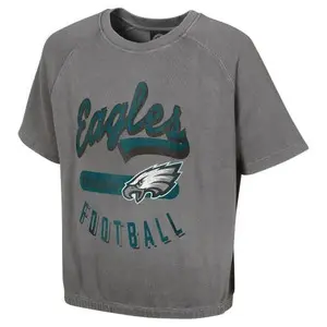 OUTERSTUFF Philadelphia Eagles Mineral Wash Short Sleeve Top