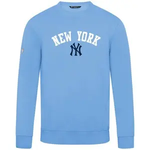 LEVELWEAR New York Yankees Zane Felt Arch Pullover Sweatshirt - Light Blue