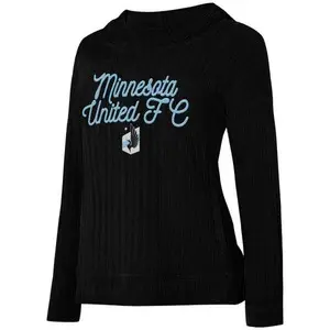 CONCEPTS SPORT Minnesota United Fc Long Sleeve Hooded Top - Black
