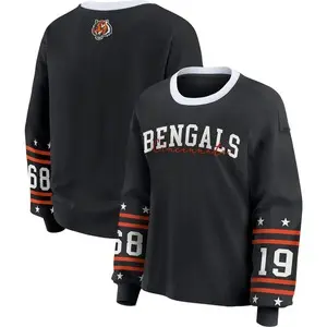 WEAR BY ERIN ANDREWS Cincinnati Bengals Sport Long-sleeve T-shirt - Black
