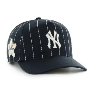 '47 X Rawlings New York Yankees Pinstripe Hitch Adjustable Hat - Navy