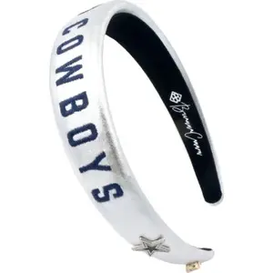 BRIANNA CANNON Dallas Cowboys Embroidered Headband - Silver