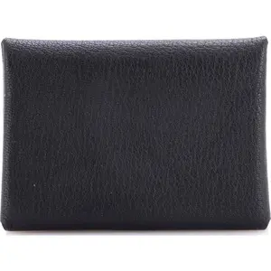 Hermès Calvi Duo Card Holder Chevre Mysore - Black