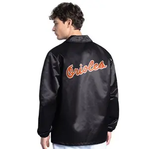 STARTER Baltimore Orioles Cooperstown Collection Point Full-snap Coaches Jacket