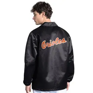 STARTER Baltimore Orioles Cooperstown Collection Point Full-snap Coaches Jacket