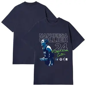 ROUND21 Napheesa Collier Minnesota Lynx Player Graphic T-shirt - Navy