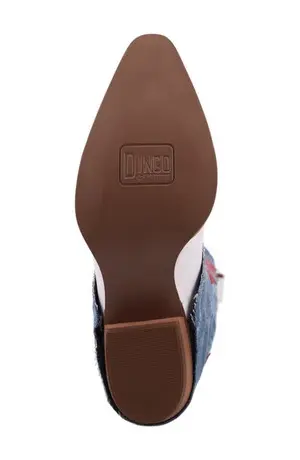 DINGO Glory Days Denim Star Appliqué Western Boots
