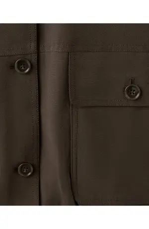 Mango Oversize Jacket - Chocolate