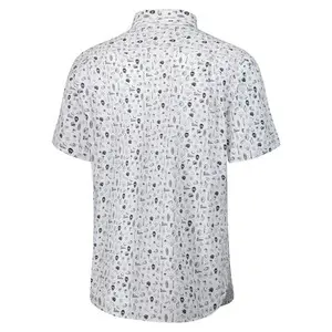 Tommy Bahama San Francisco Giants Nova Wave Riptide Rally Camp Button-up Short Sleeve Shirt - Gray