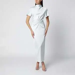 ROTATE BY BIRGER CHRISTENSEN Ice Flow Ruched Midi Dress - White