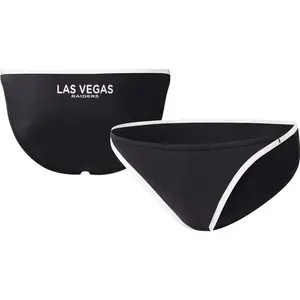 G-III 4HER BY CARL BANKS Las Vegas Raiders Play Action Bikini Bottom - Black