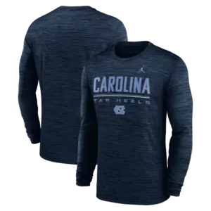 JORDAN BRAND North Carolina Tar Heels Sideline Velocity Dri-fit Long Sleeve T-shirt - Navy