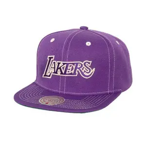 Mitchell & Ness Los Angeles Lakers Energy Contrast Snapback Cap - Purple