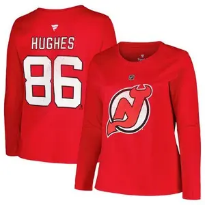 Profile Jack Hughes New Jersey Devils Long Sleeve T-shirt