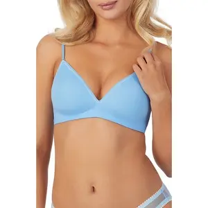ON GOSSAMER Next To Nothing Wireless Bra - Blue Hydrangea