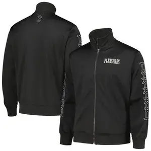 PLEASURES Boston Red Sox Pitcher Full-zip Track Jacket - Black