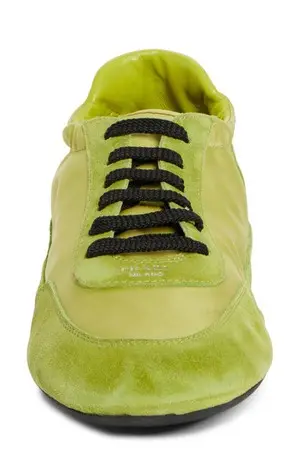 Prada Collapse Mixed Media Low Top Sneaker