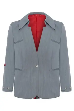 PCFG Cotton Woven Blazer - Grey