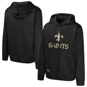 OUTERSTUFF New Orleans Saints Streak Fleece Pullover Hoodie - Black