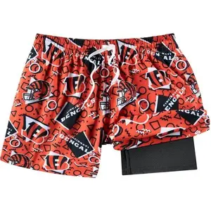 CHUBBIES Cincinnati Bengals Game Day Fit Classic Lined Swim Trunks - Orange