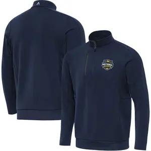 ANTIGUA Michigan Wolverines 2026 Ncaa Basketball National Champions Generation Quarter-zip Pullover - Navy