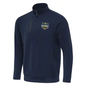 ANTIGUA Michigan Wolverines 2026 Ncaa Basketball National Champions Generation Quarter-zip Pullover - Navy