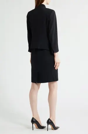 Anne Klein Sleeveless Sheath Dress And Jacket Set
