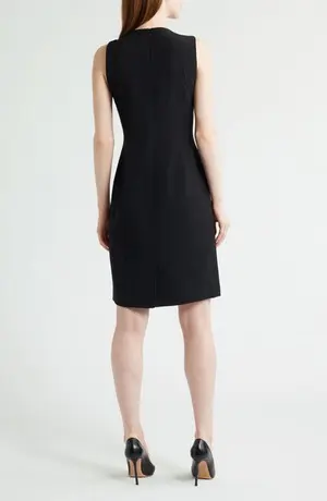 Anne Klein Sleeveless Sheath Dress And Jacket Set