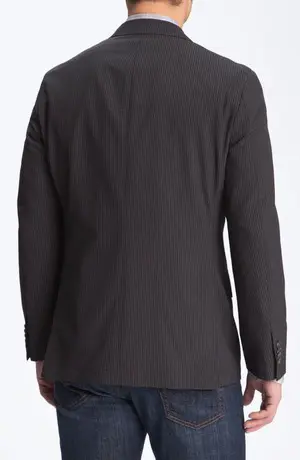KROON Wool Blend Sportcoat With Sporty Stripes