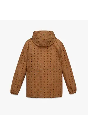 Mcm Monogram Print Hooded Windbreaker In Recycled Nylon