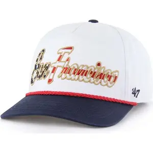 '47 San Francisco Giants Patriotic Overhand Hitch Adjustable Hat - White