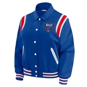 WEAR BY ERIN ANDREWS Buffalo Bills Varsity Lightweight Full-snap Jacket