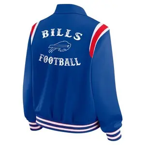 WEAR BY ERIN ANDREWS Buffalo Bills Varsity Lightweight Full-snap Jacket