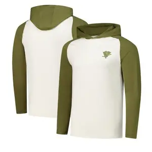 ANTIGUA Pittsburgh Penguins Raglan Long Sleeve Hoodie T-shirt - Cream