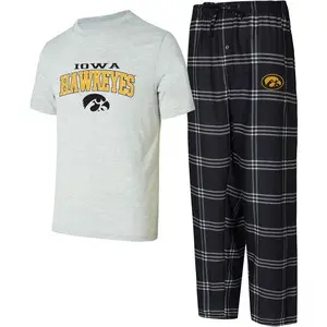 CONCEPTS SPORT Iowa Hawkeyes Top & Pants Sleep Set - Black