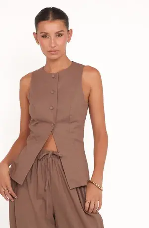 PETAL & PUP Caitlin Button-up Top & Drawstring Pants Set
