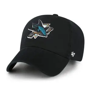 '47 San Jose Sharks Logo Clean Up Adjustable Hat - Black