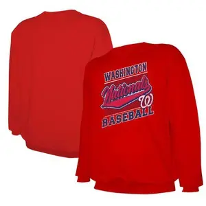 STITCHES Washington Nationals Lightweight Crew Sweatshirt