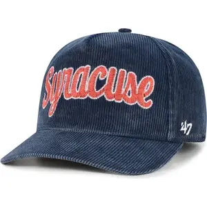 '47 Syracuse Orange Reclaim Snow Wash Corduroy Hitch Adjustable Hat - Navy
