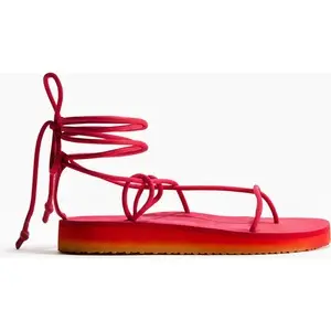 H&m Strappy Flatform Sandals With Ankle Tie