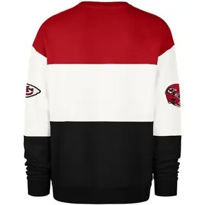 '47 47 Kansas City Chiefs Color Block Crewneck Sweatshirt - Red