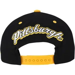 Mitchell & Ness Gold Pittsburgh Penguins Backside Script Two-tone Pro Crown Adjustable Hat