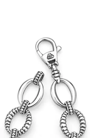 Lagos Signature Caviar Sterling Oval Link Bracelet