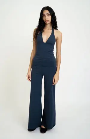 ODDLI Halter Top - Navy