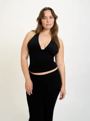 ODDLI Halter Top - Navy
