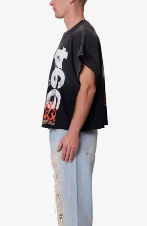 Mnml Ritual Distressed Graphic Cutoff T-shirt